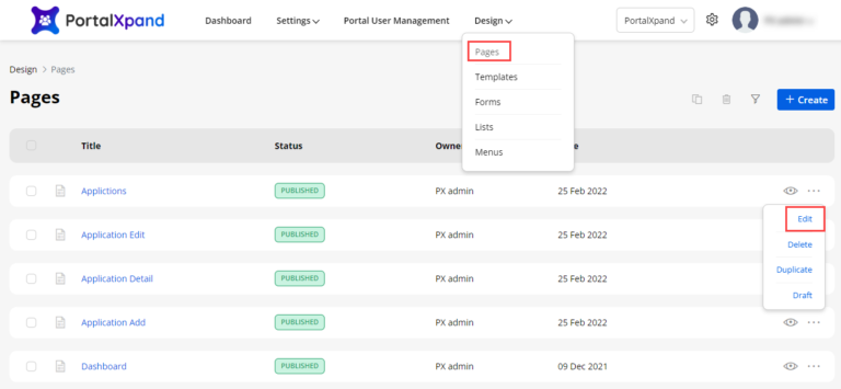 How to Change Pages Configurations
